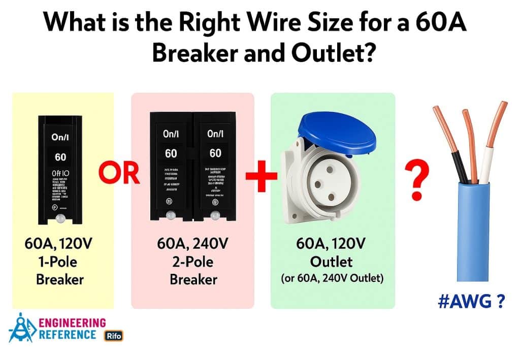 What is the Right Wire Size for 60A Breaker and Outlet?