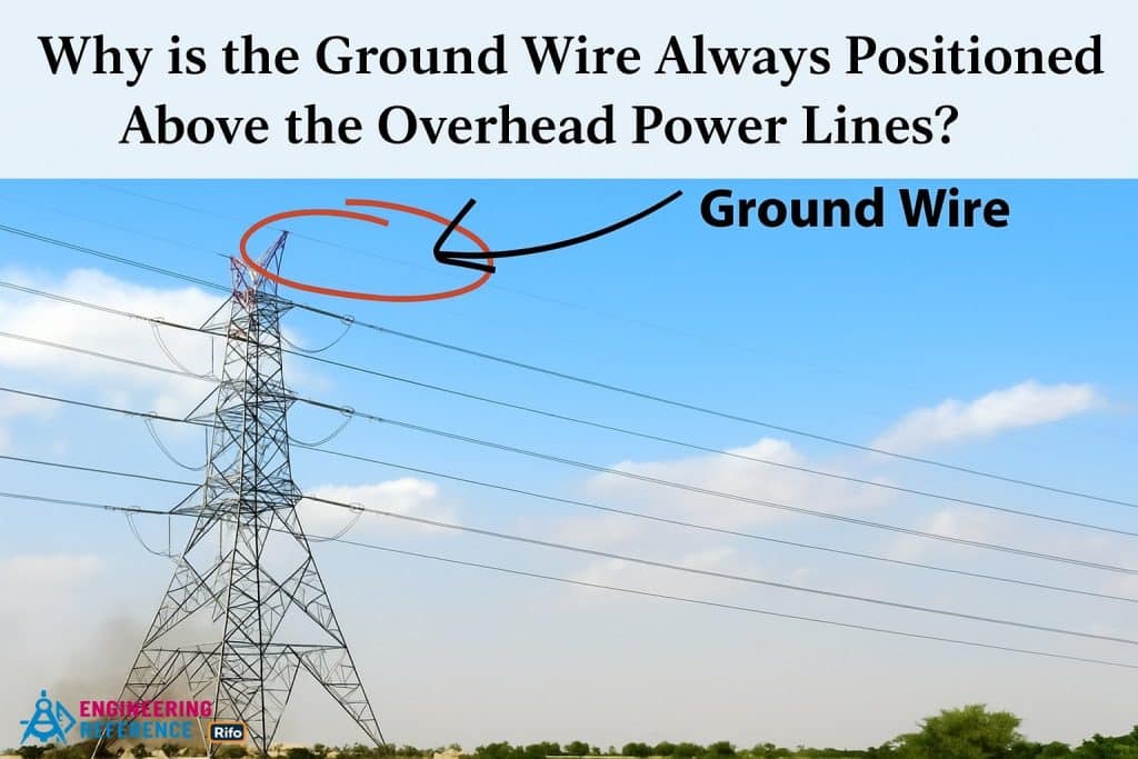 Why is the Ground Wire Always Positioned Above the Overhead Power Lines?